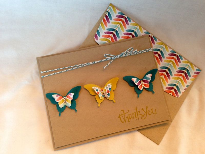 Simple and easy Butterfly Card - Ginger Stamps